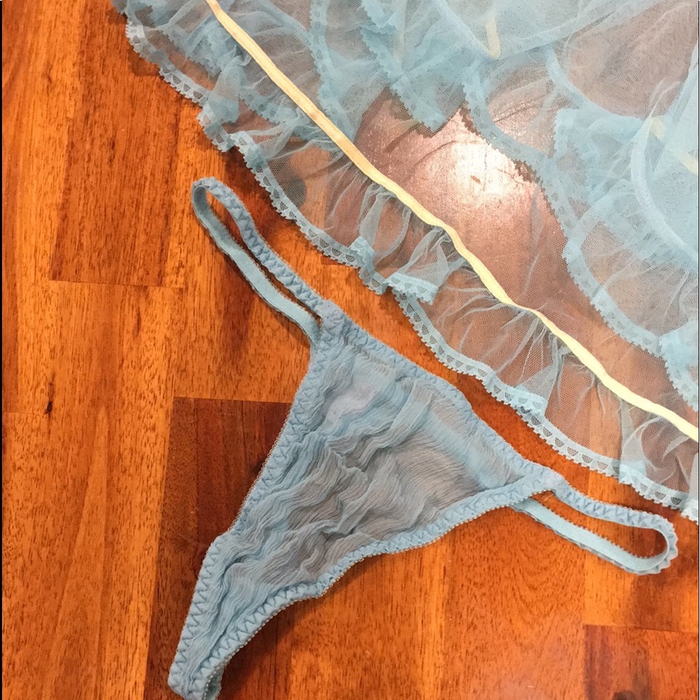 Victoria Secret Turquoise Sheer Lingerie Set - Gem